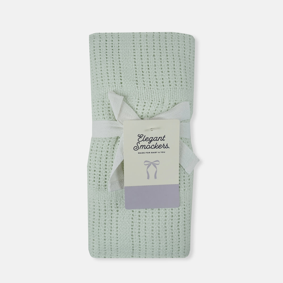 Baby Cellular Cotton Blanket - Green | Shop online | Elegant Smockers ...