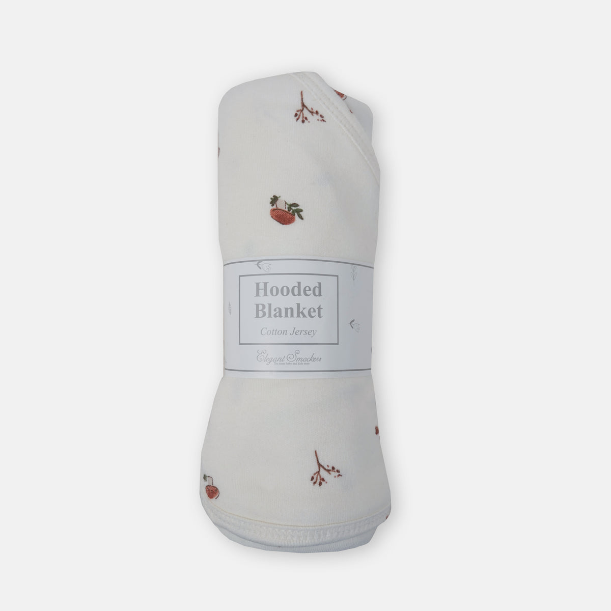 Baby Hooded Blanket - Mushroom & Acorn Print – Elegant Smockers LK