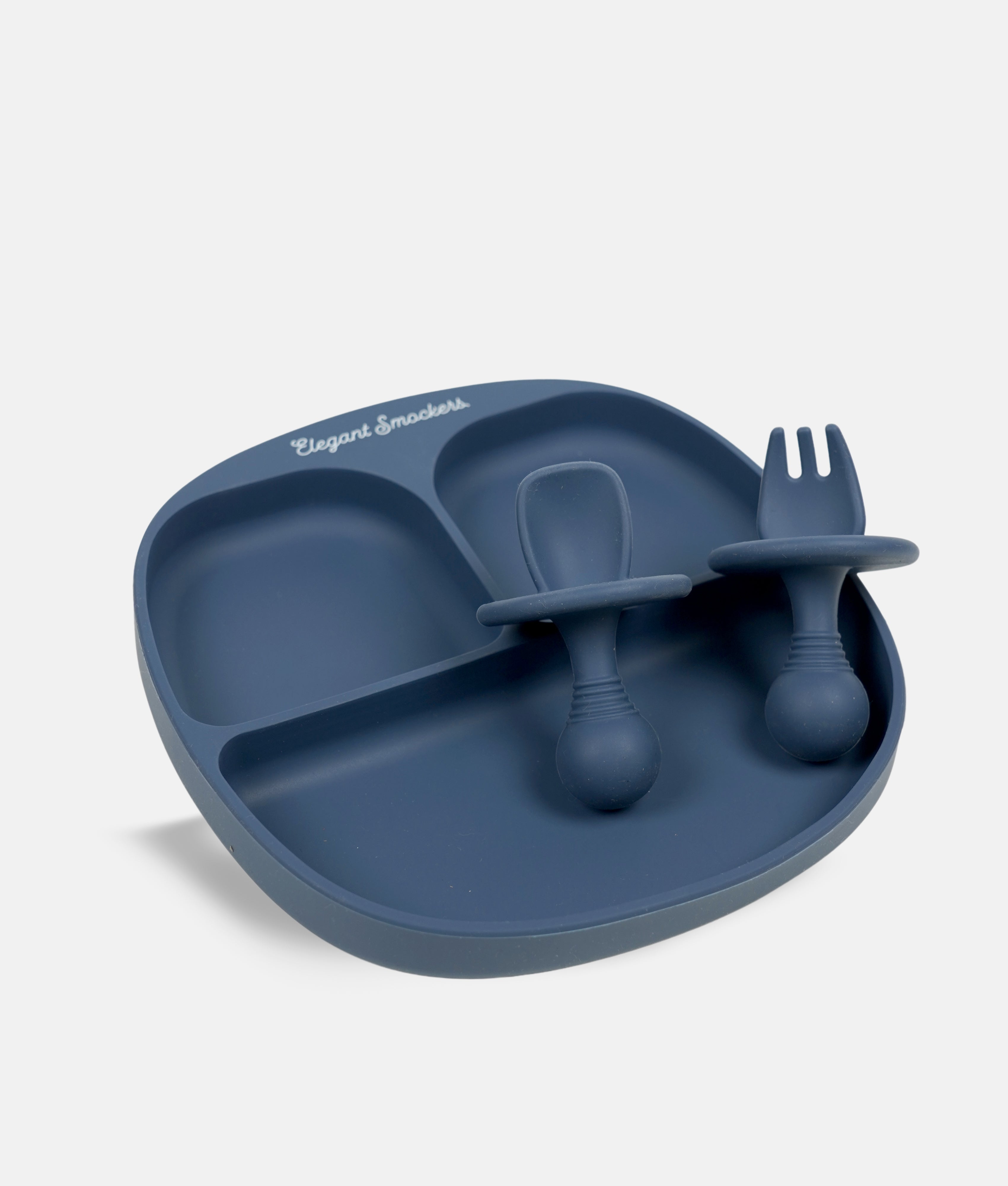 ES Silicone Baby Bowl with Lid & Spoons Set - Navy Blue – Elegant ...
