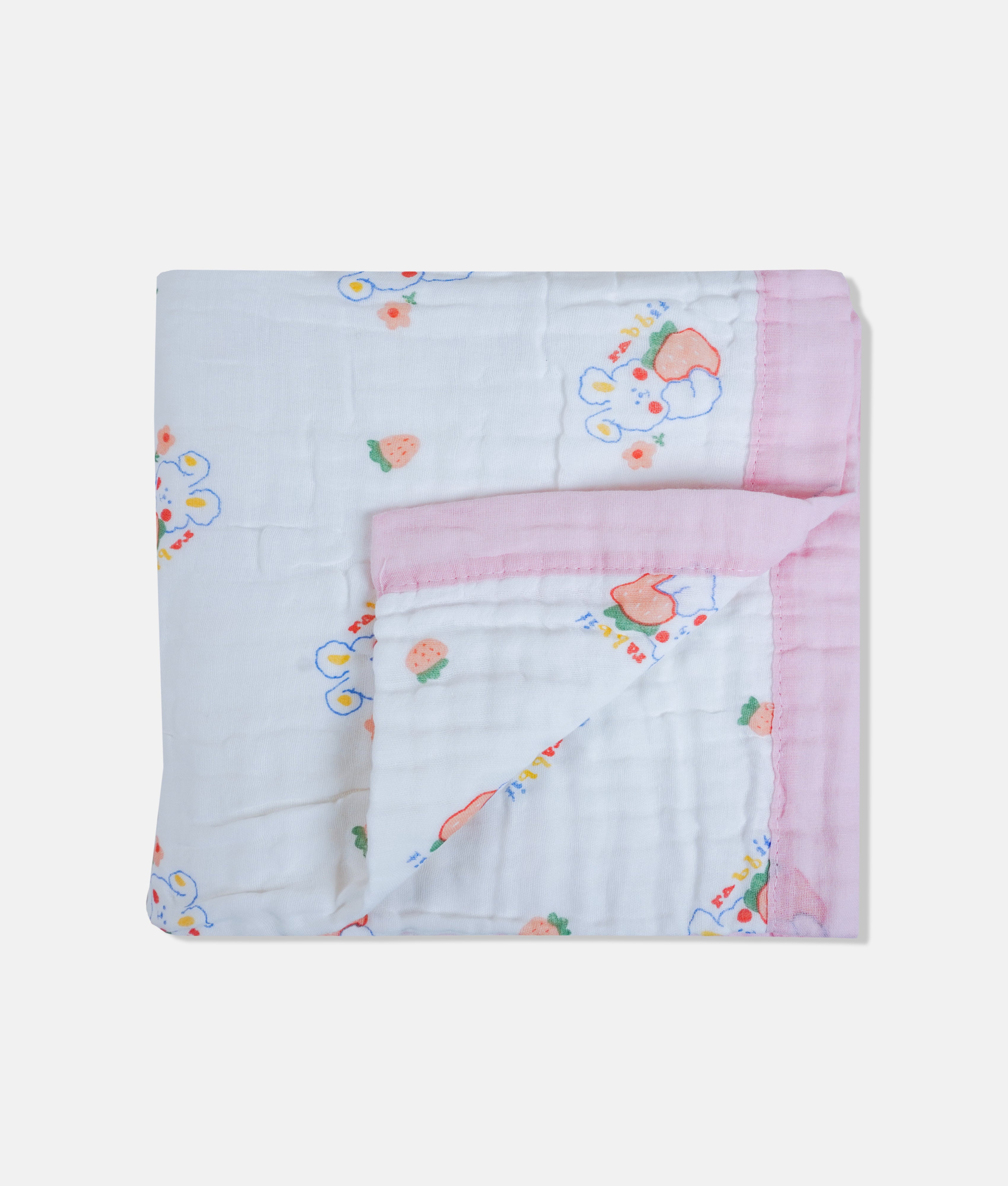 Muslin Cotton 6 Layered Blanket - Rabbit Hug Berry | Shop online ...